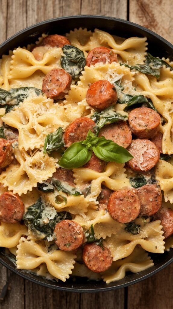 Creamy Italian Sausage and Bow Tie Pasta Recipe - CookSmarts.ca